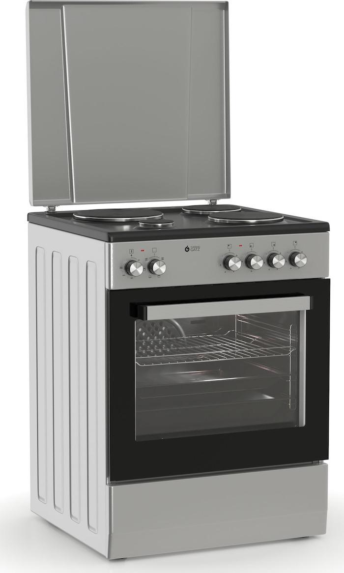 Thermogatz TGS E121 S Turbo Κουζίνα 60lt με Εμαγιέ Εστίες Π60εκ. Inox ...