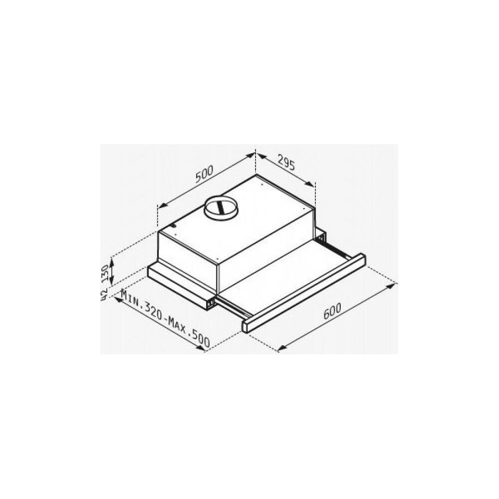 Pyramis Power Slim Συρόμενος Απορροφητήρας 60cm Inox | Ηλεκτραγορά Κουρέας